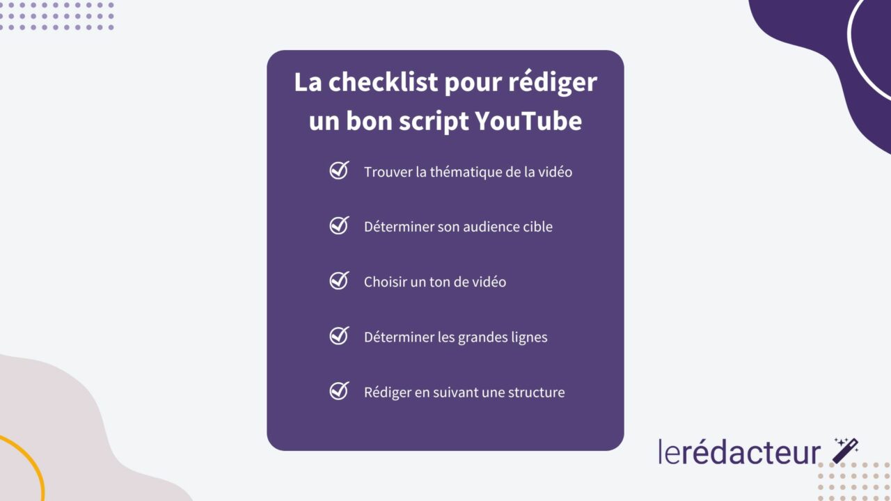 Les secrets pour rédiger un script vidéo Youtube captivant